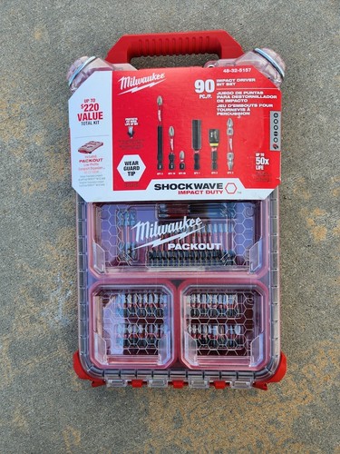 Milwaukee 48-32-5157 90pc Shockwave Impact Duty Steel Driver Bit Set ...