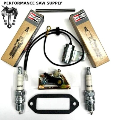 POINTS, CONDENSER, SPARK PLUGS & POINT ROD GASKET FITS KOHLER KT17 ...