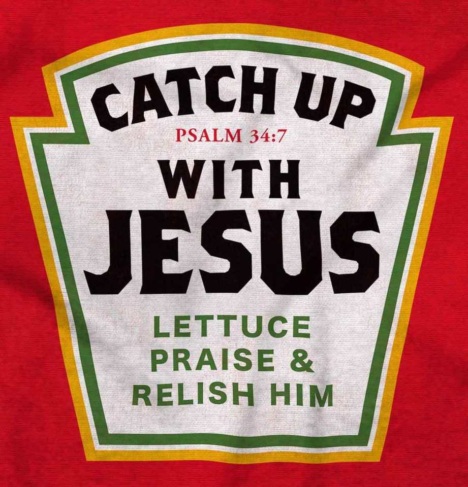 Funny Catch Up With Jesus Food Pun Tank Top T Shirts Men Women | eBay