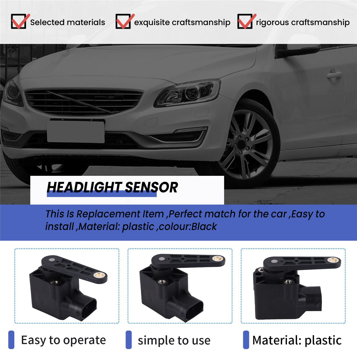 Car Headlight Level Sensor Body Height Sensor For S60 S80 V70 2001 ...