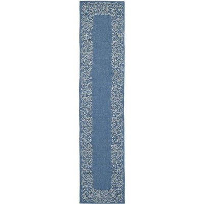 Safavieh Courtyard Blue Indoor Outdoor Rug - Runner 2'4" x 12' | eBay