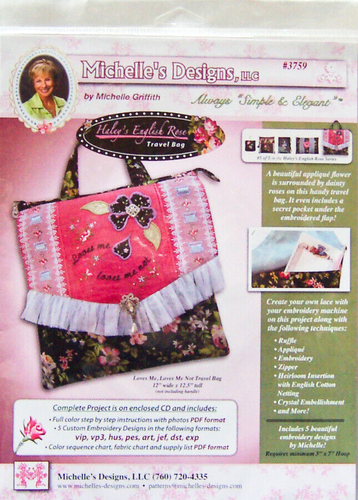Michelle's Designs "LOVES ME, LOVES ME NOT TRAVEL BAG" Sewing PATTERN ...