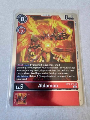 Aldamon BT12-015 R Digimon CCG | Across Time Near Mint English | eBay