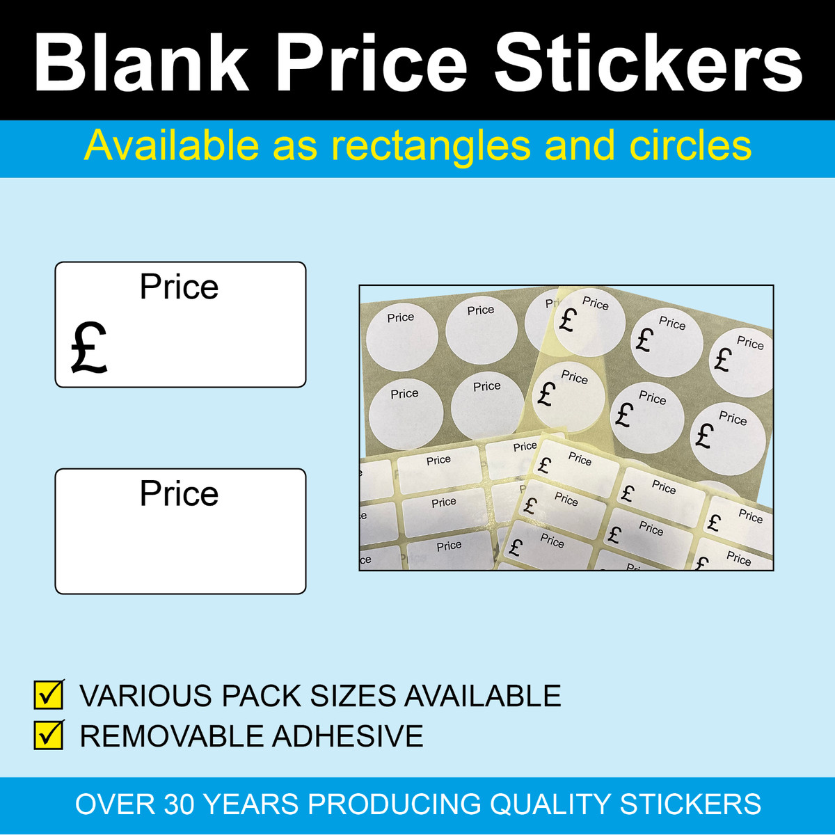 Blank Sticker Labels