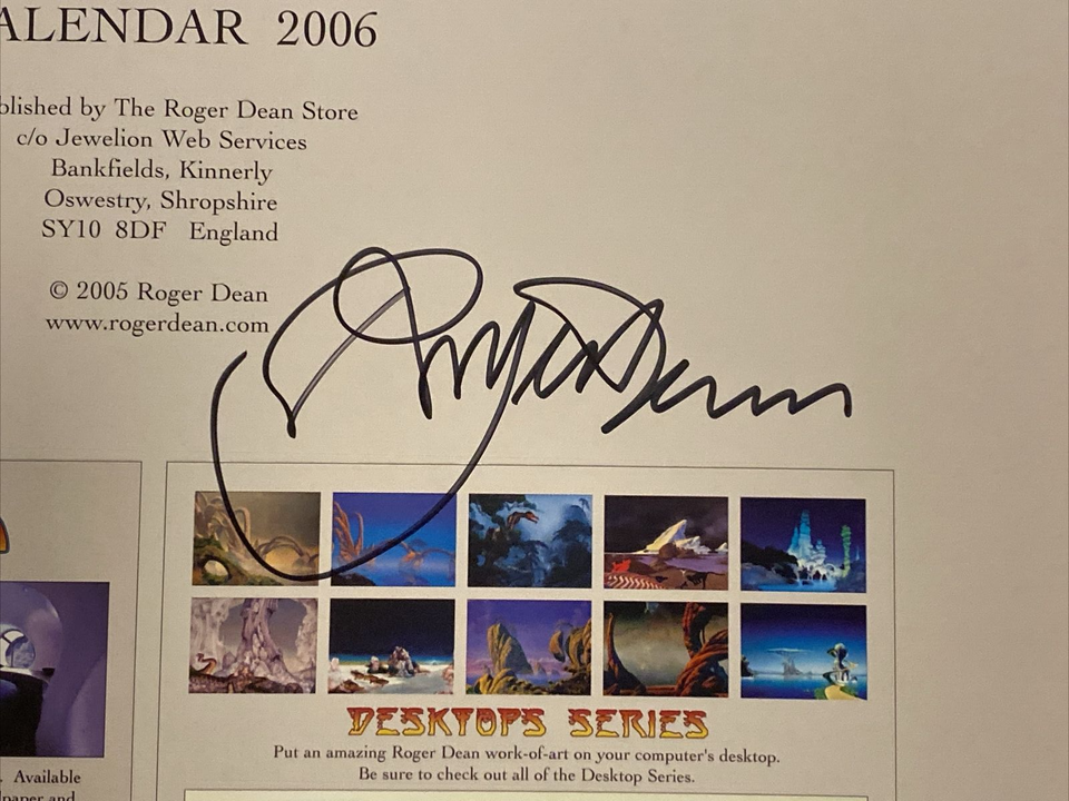 Roger Dean 2006 Calendar Signed in person legendary album cover art | eBay