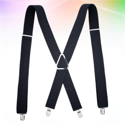 Men's Suspenders Mens Heavy Duty Clips for Dress Pants X Shape Straps ...