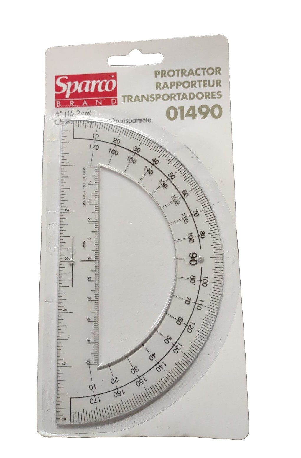 Bulk Lot Of (10) Sparco Plastic Protractor, 6-Inch Long, Clear ...