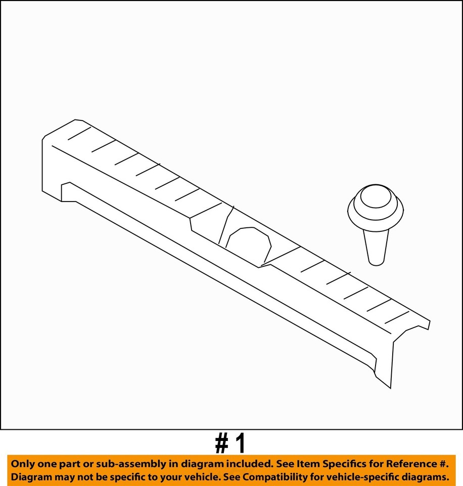 MITSUBISHI OEM 14-24 Mirage Rear Body Floor Interior Trim-Sill Trim ...
