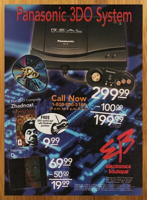 1995 EB Games Print Ad/Poster Panasonic 3DO Video Game Console System ...