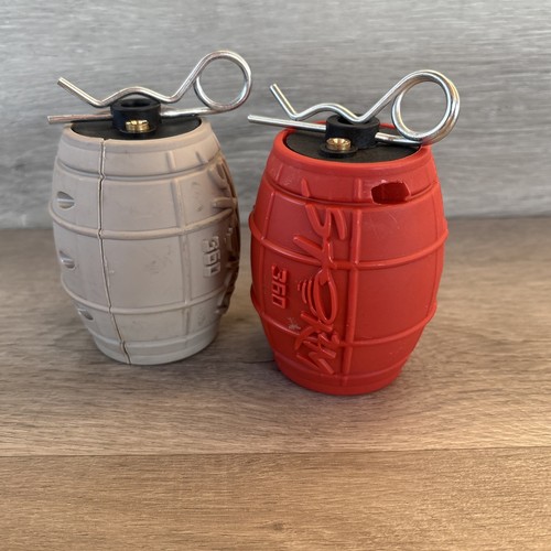 Two ASG Storm 360 Airsoft Grenades Red & Grey | eBay