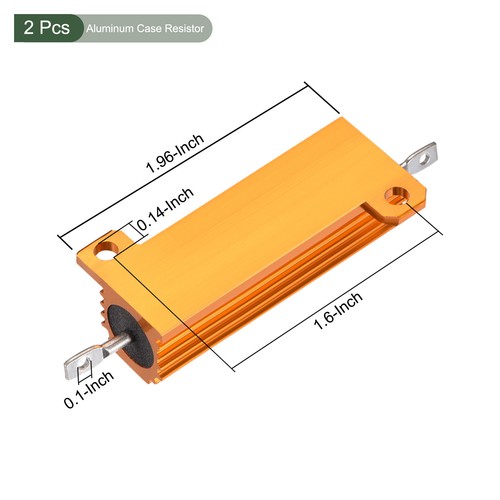 2 Pcs Aluminum Case Resistor, Great for Daily Use (Gold, 50W 1K Ohm) | eBay
