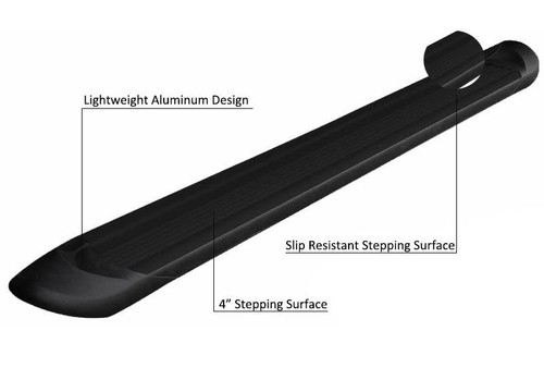 Black Horse TRANSPORTER Running Boards Black fits 2010-2025 Benz ...