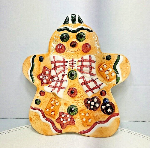 Gingerbread Man Shaped Cookie Plate | eBay