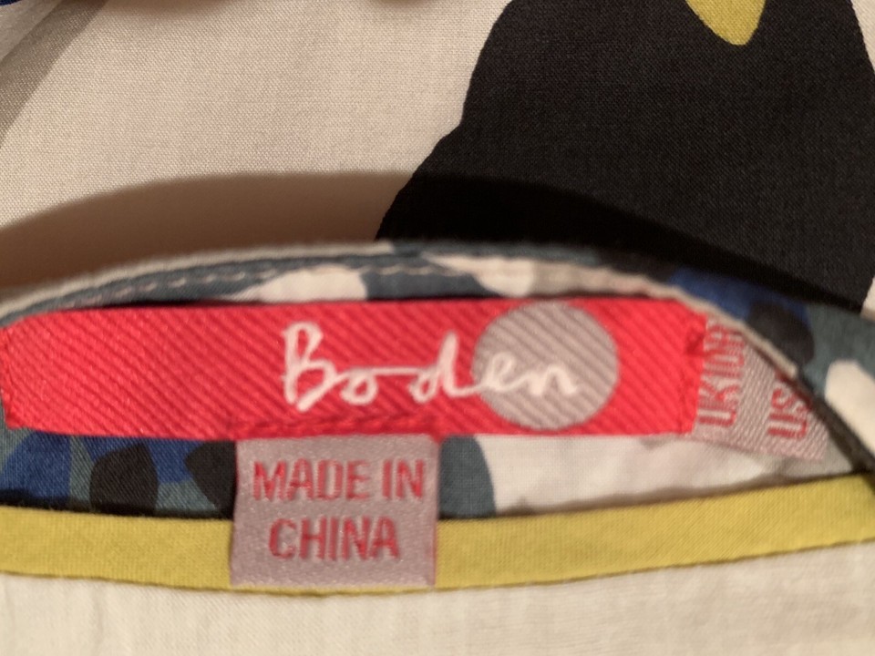 Boden~High Waisted~Cap Sleeve~Multi Color Print Dress~US6 UK10R | eBay