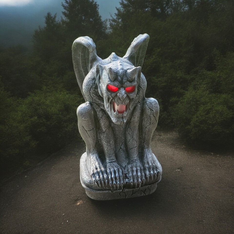 27" Animated Halloween Gargoyle with Lights and Sound Large | eBay