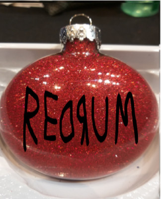 Redrum The Shining Horror Killer Red Glitter Christmas Ornament ...