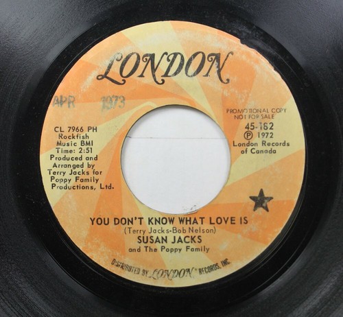 Pop Promo 45 Susan Jacks - Vous Don'T Know What Amour Est / Another ...
