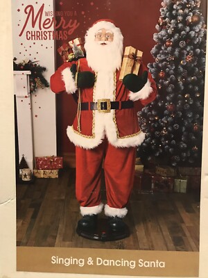 1m50cm Motion Activated Musical Dancing Singing Santa Christmas Prop ...