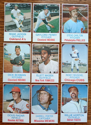 9-1975 Hostess MLB All-Star Team Baseball Cards Reggie Jackson, Carlton ...