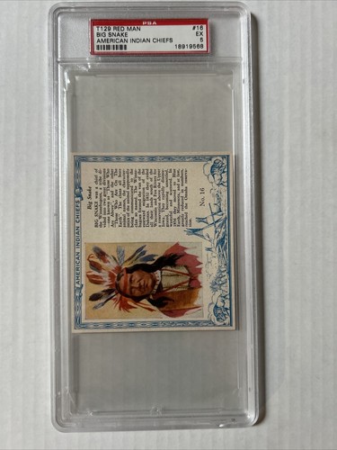 1954 T129 Red Man Indian Chiefs Big Snake #16 PSA EX5 | eBay