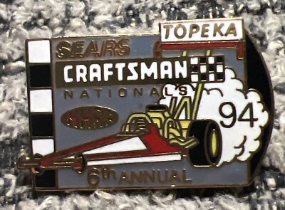 1994 SEARS CRAFTSMAN NATIONALS TOPEKA NHRA DRAG RACING EVENT HAT PIN ...