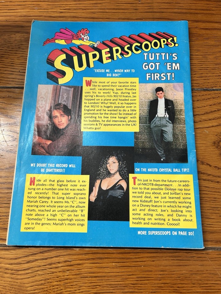 Tutti Frutti Magazine August 1991 No. 39 90210 NKOTB, Nelson, Marky ...
