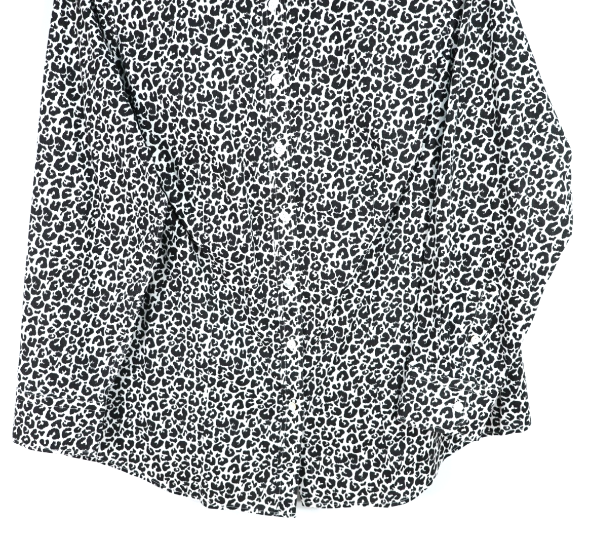 TALBOTS Women's Wrinkle Resistant Cotton Blouse Collared Animal Size ...