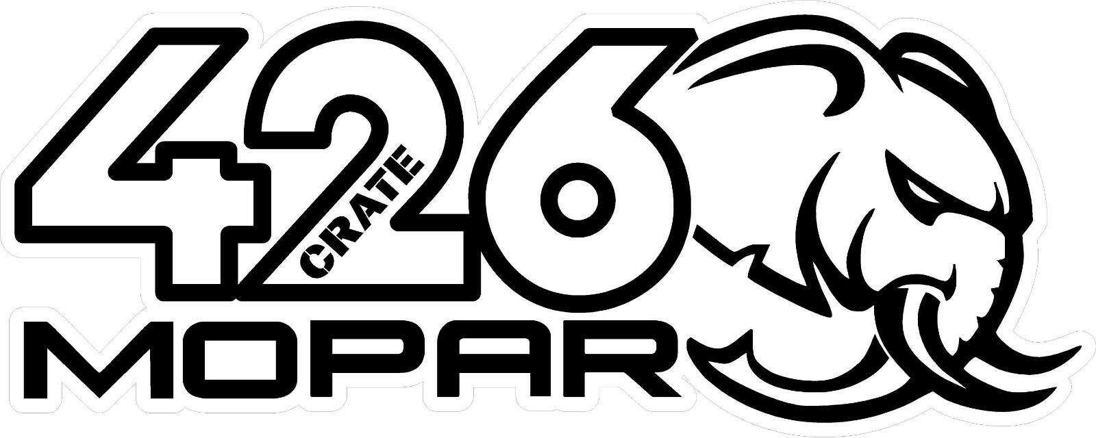 #5531 (1) 12.0" Mopar Hellephant 426 Crate Decal Sticker Laminated | eBay
