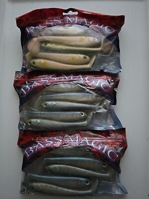 Set Of 3 Bass Magic 5.5" Swimbait | eBay