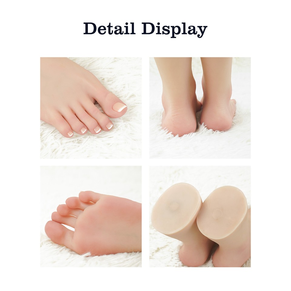 Realistic Foot Model Silicone Female Feet Model Lifesize Mannequin Nail ...