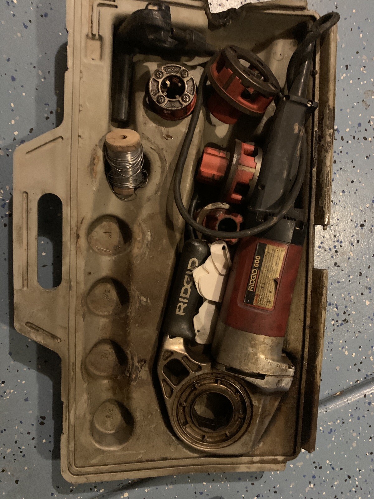 Ridgid 600 Handheld Electric Pipe Threader Threading Machine W Clamp ...