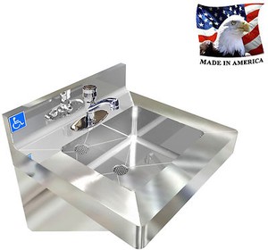 ADA, WASH UP HAND SINK STAINLESS STEEL VANDAL RESISTANT | eBay