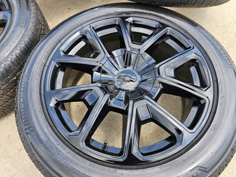 22" Chevy Tahoe Silverado RST OEM black 14035 wheels rims tires | eBay