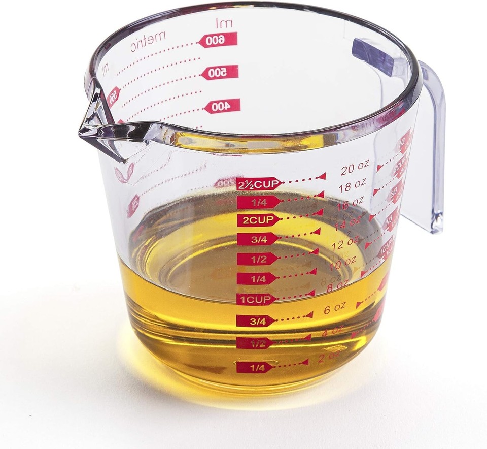 Accurate 2.5 Cup Capacity Measuring Cup with Clear Design and Easy Grip ...