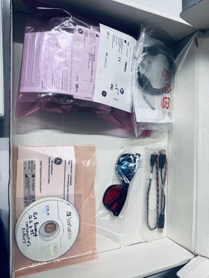 GE VIVID I PORTABLE ULTRASOUND W/ 3S-RS PROBE + GE PENCIL PROBE + ECG ...