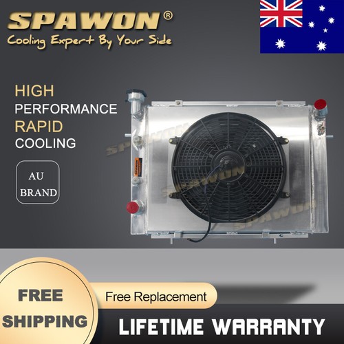 SPAWON Radiator + Fan Shroud For Holden Commodore VB VC VH VK V8 5.0L ...