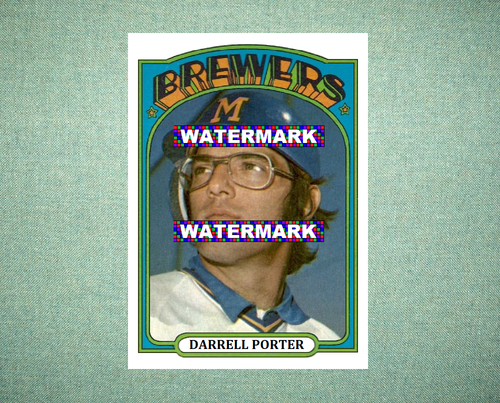 Darrell Porter Milwaukee Brewers 1972 Style Custom Baseball Art Card | eBay