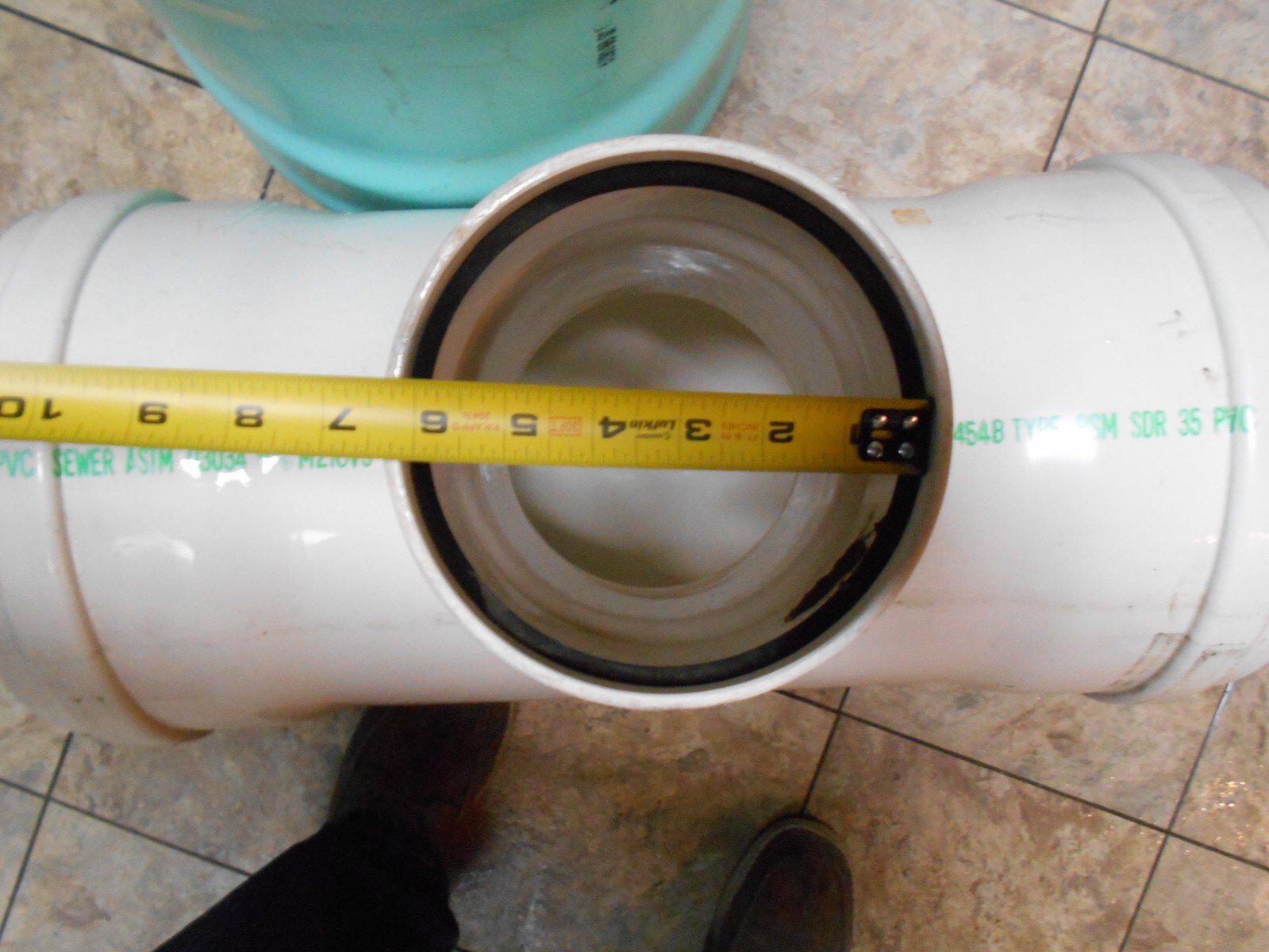 PVC 12" X 6" 90° FITTING T PSM SDR-35 GASKETED SEWER PIPE D3034 | eBay
