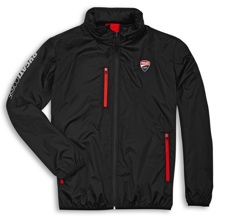 Ducati Reflex Touch Rain Jacket Hood Sport Black NEW | eBay
