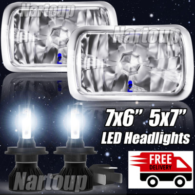 5X7" 7X6" LED Headlight Hi-Lo Sealed Beam DRL For GMC C4500 C5500 C6500 ...