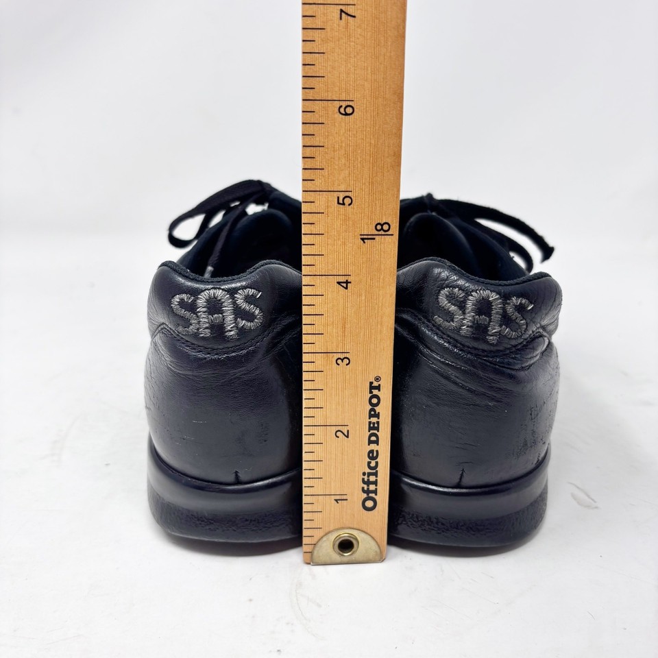 SAS Time Out Lace Up Comfort Sneaker Mens Size 9.5 Slim Black Leather ...