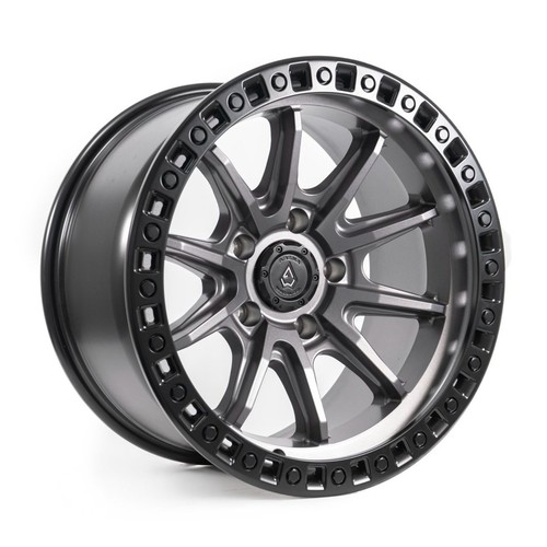 20x9 Arena Mission 5x5/5x127 0 Gun Metal Black Lip Wheels Rims Set(4 ...