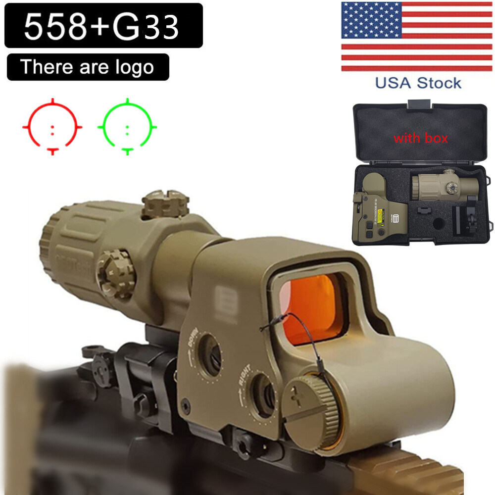 HHS Holographic EXPS3-2 558 Sight Red Green Dot Scope with G33 ...