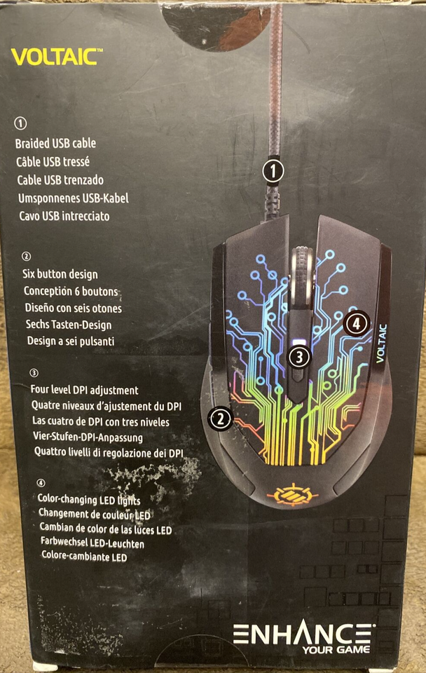 ENHANCE Voltaic Gaming Mouse 3500 DPI with Color-Changing LED Lights | eBay