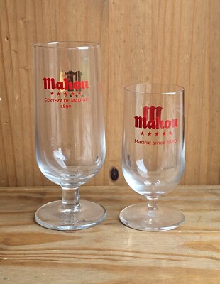 Mahou Pint & Half Pint Chalice Glasses Brand New | eBay UK