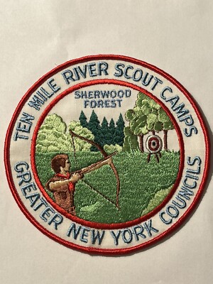 Ten Mile River Scout Camps-NY-Jacket Patch-Archery, Sherwood Forest | eBay