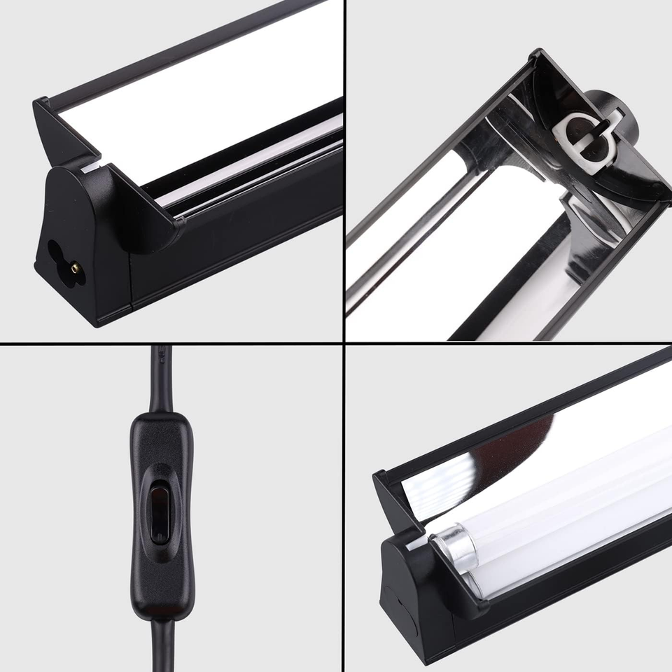 T5 UVB Lighting Combo Kit 24W - T5 UVB Reptile Light Fixture and T5 5.0 ...