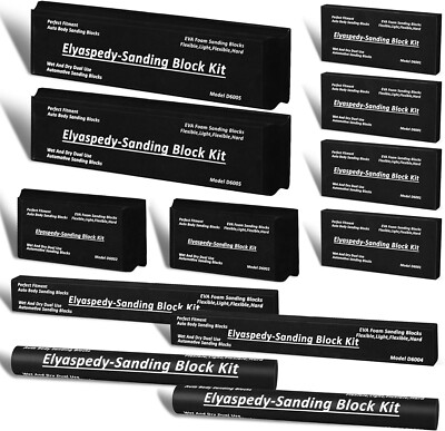 Sanding Block Kit 12 PC - Auto Body kit,Automotive Black | eBay