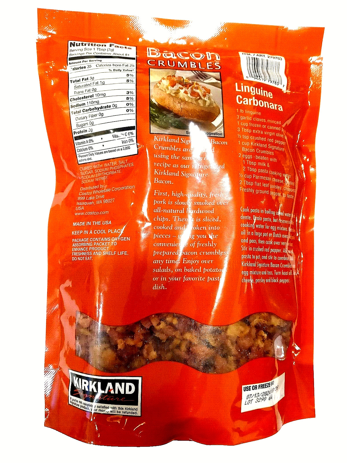 Kirkland Signature Bacon Crumbles 100% Real | Grelly USA