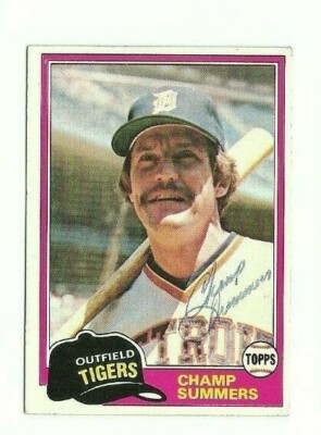 Champ Summers 1981 Topps signed auto autographed card Tigers | eBay
